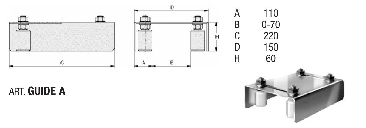 Guide supérieur réglable - Ref GUIDE-A