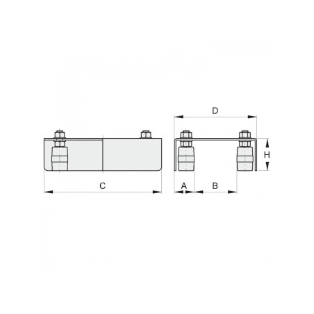 KIT "RADIUS" - Vantail Principal Courbe R : 1 m