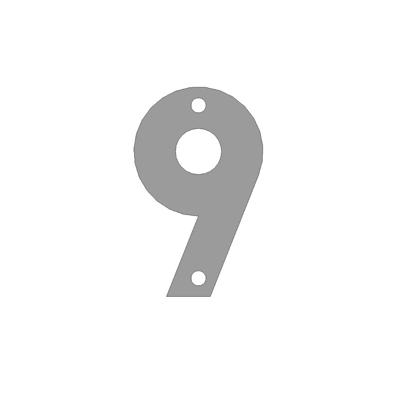 Découpe laser chiffre 9 - 2 TROUS